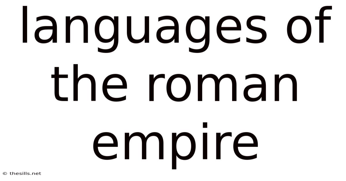 Languages Of The Roman Empire