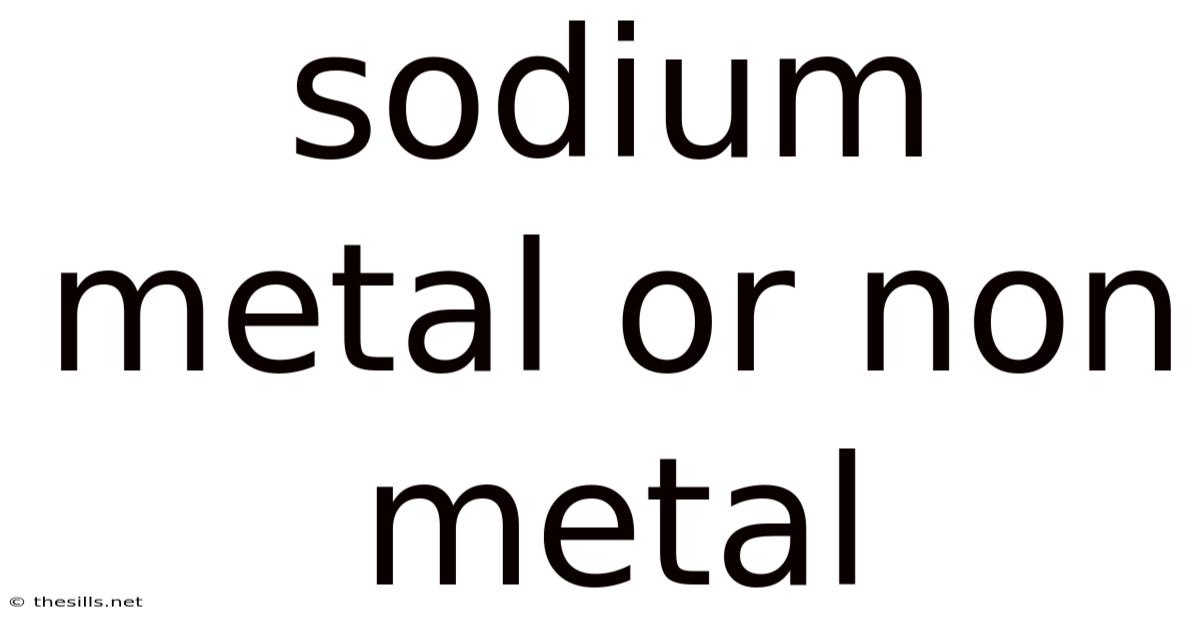 Sodium Metal Or Non Metal